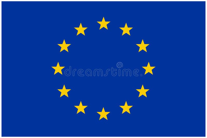 Official Standardized Flag of the EU Stock Vector - Illustration of ...
