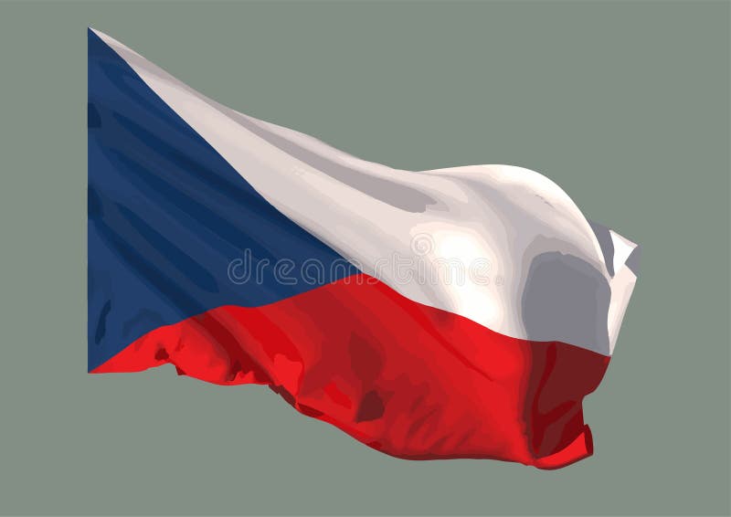 The Official State Symbol of the Czech Republic is the Flag. Vector ...