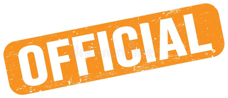 OFFICIAL Text on Orange Grungy Stamp Sign Stock Illustration ...