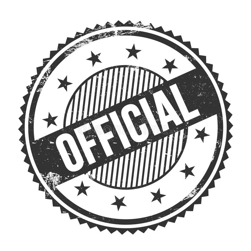 OFFICIAL Text on Red Blue Ribbon Stamp Stock Illustration ...