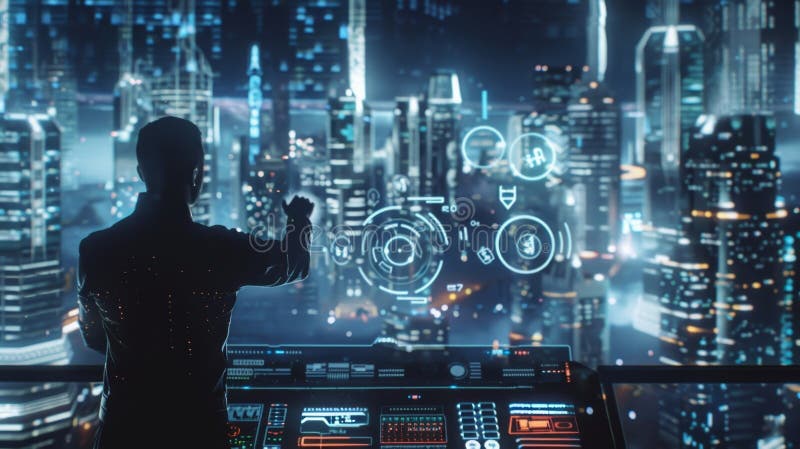 An Official Using Voice Recognition Technology To Give Voice Commands ...