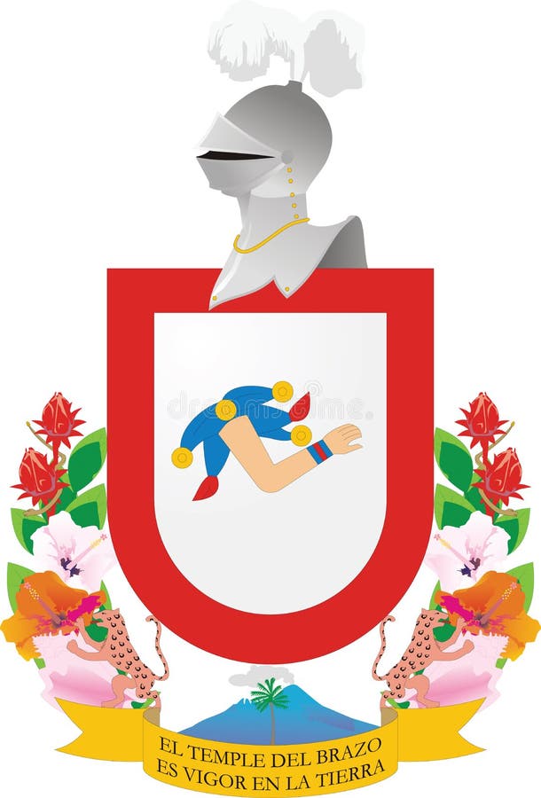 Coat of Arms of Colima State Stock Vector - Illustration of geography ...