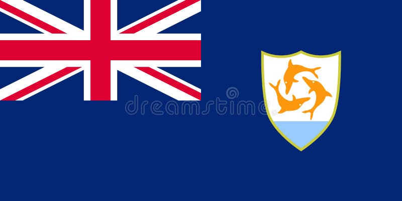 Official Vector Flag of Anguilla Stock Vector - Illustration of country ...