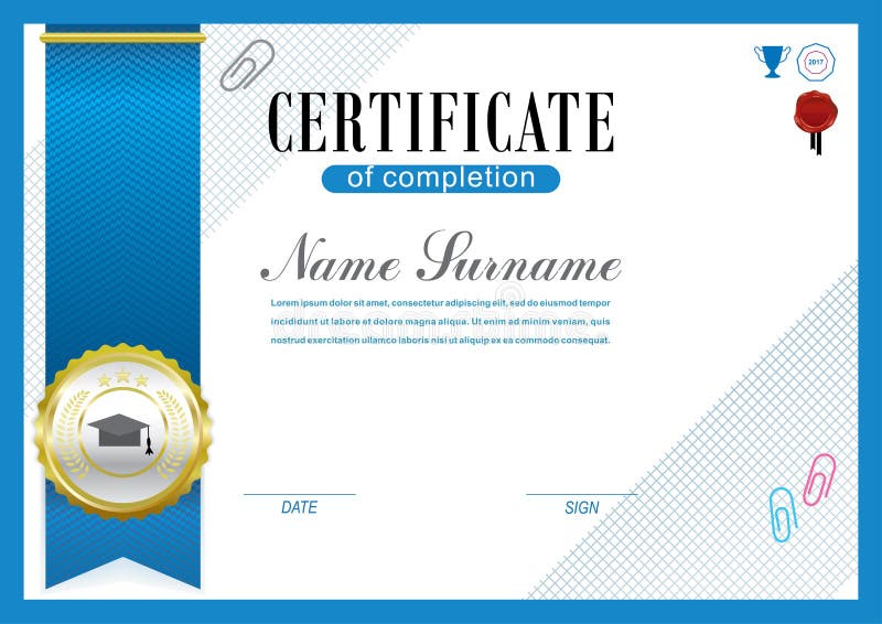 Official White Modern Certificate and Emblem Stock Vector ...