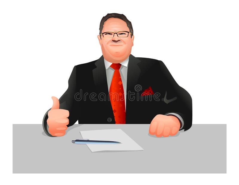 Official at workplace stock vector. Illustration of vector - 66996520