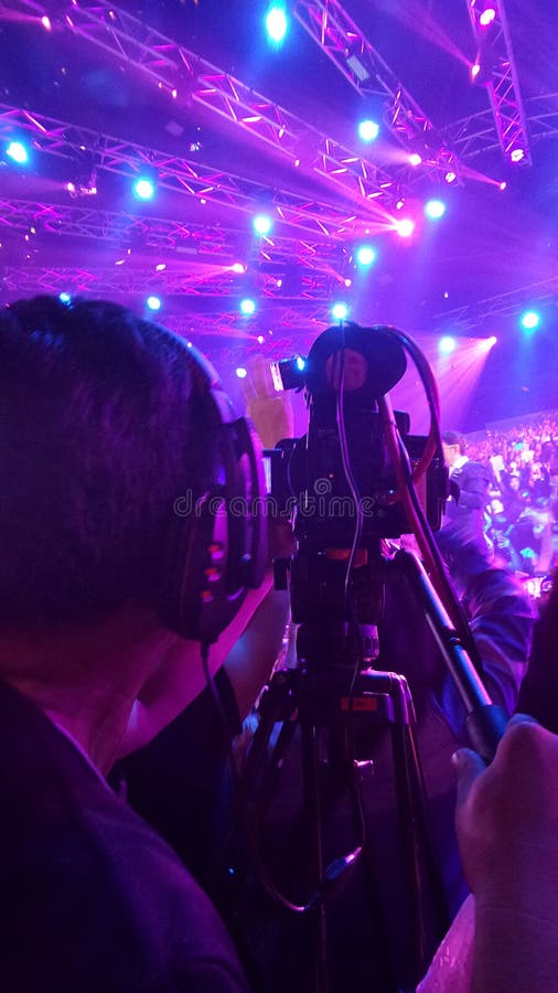 Officially Video Record in the Concert Stock Photo - Image of record ...