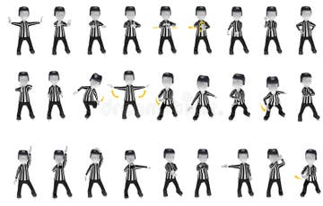 Hockey Officials Signals stock illustration. Illustration of officials ...