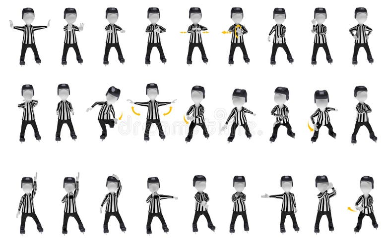 Hockey Officials Signals stock illustration. Illustration of officials ...