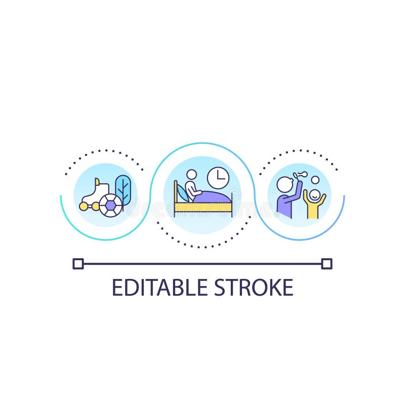 Offline Activity Loop Concept Icon Stock Vector - Illustration of ...