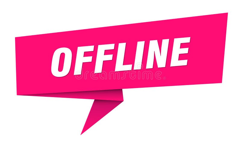 Offline Banner. Offline Speech Bubble, Label, Sticker, Sign Template ...