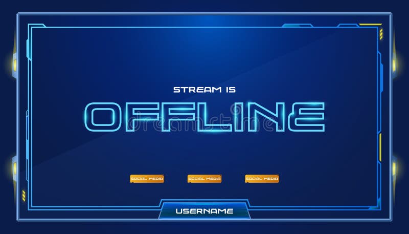 Offline Banner Stream Template Design Stock Vector - Illustration of ...