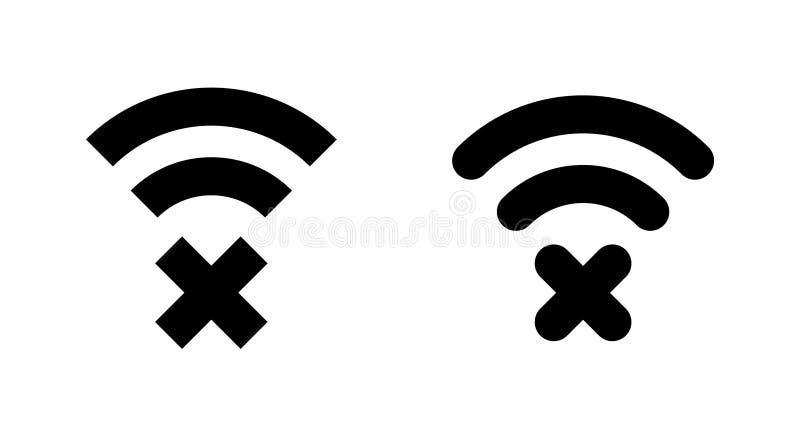 Connect and Disconnect Wifi Icon in Line Style. Wireless Network Vector ...