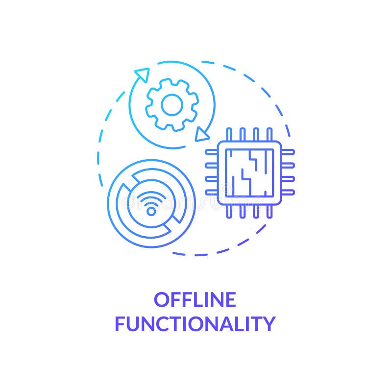 Offline Functionality Concept Icon Stock Vector - Illustration of concept, connection: 208846514
