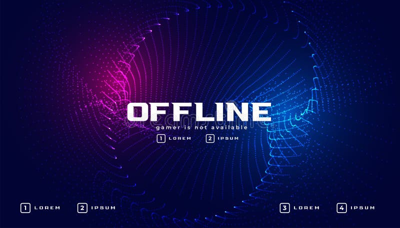 Offline Gaming Banner in Particle Style Stock Vector - Illustration of ...