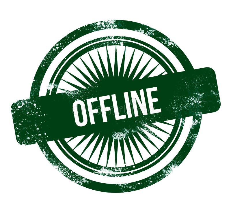 Offline - Green Grunge Stamp Stock Illustration - Illustration of ...
