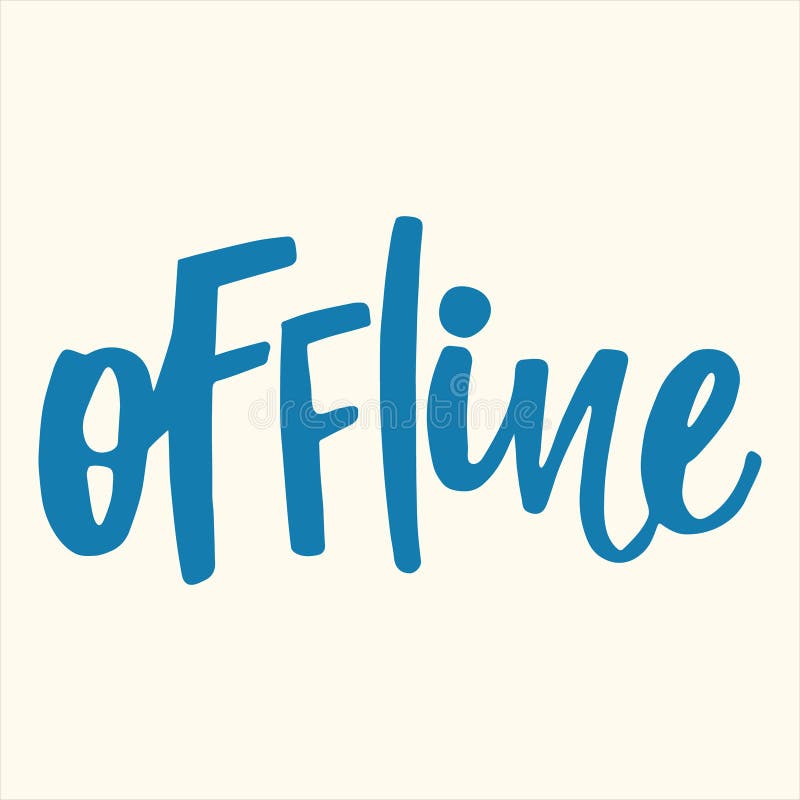 Offline - Handwritten Word. Stock Vector - Illustration of slogan ...