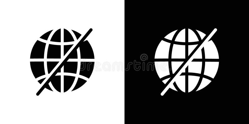 Offline Icon Logo Set Vector Stock Vector - Illustration of continent ...