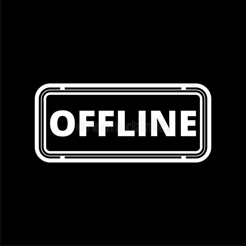 Offline Icon with Long Shadow Stock Illustration - Illustration of ...