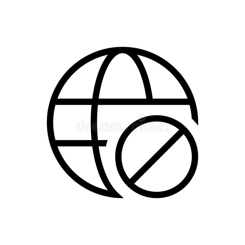 Offline Internet Icon. Off Connection, Globe Concept Stock Illustration ... Offline Internet Icon. Off Connection, Globe Concept Stock Illustration ...