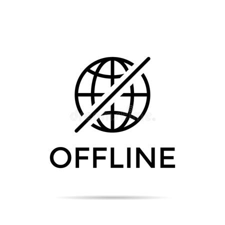 Offline Internet Icon Vector. Off Network Symbol Concept Stock Vector ...