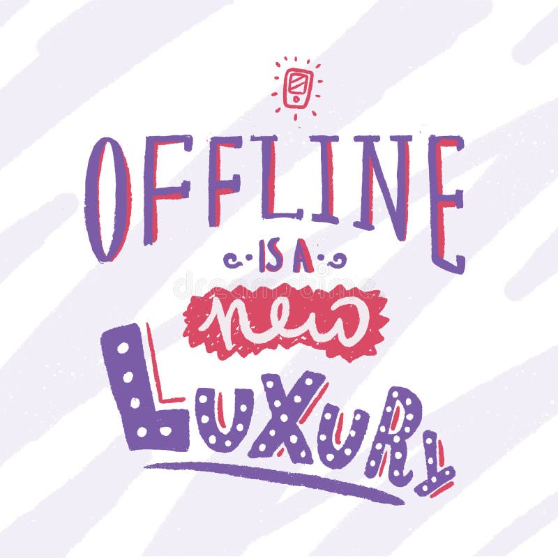 Offline is a New Luxury Poster Design with Smartphone and Hand Drawn ...