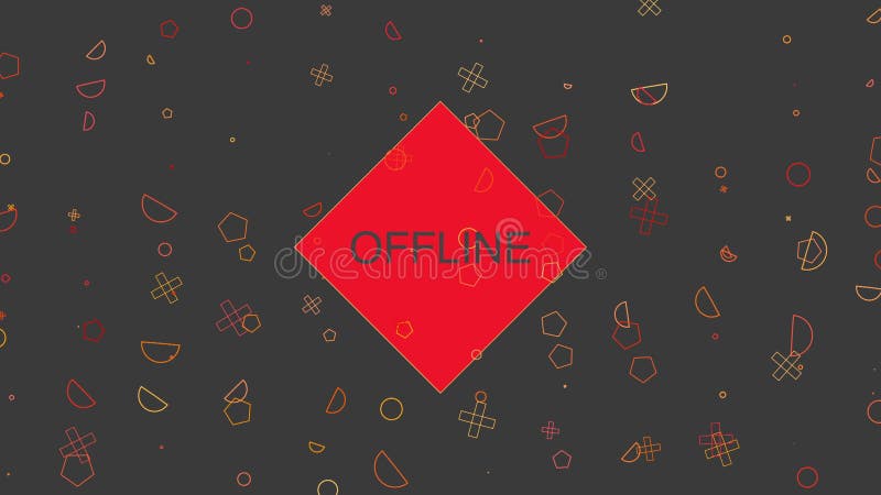 Offline Red Text on Black Seamless Loop Background Stock Video - Video ...