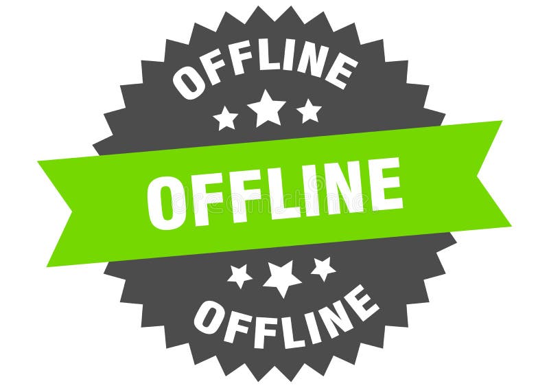 Offline stock vector. Illustration of sign, banner, sticker - 124314769