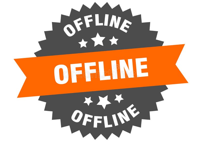 Offline Sign. Offline Circular Band Label. Offline Sticker Stock Vector ...