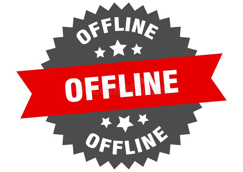 Offline Sign. Offline Circular Band Label. Offline Sticker Stock Vector ...