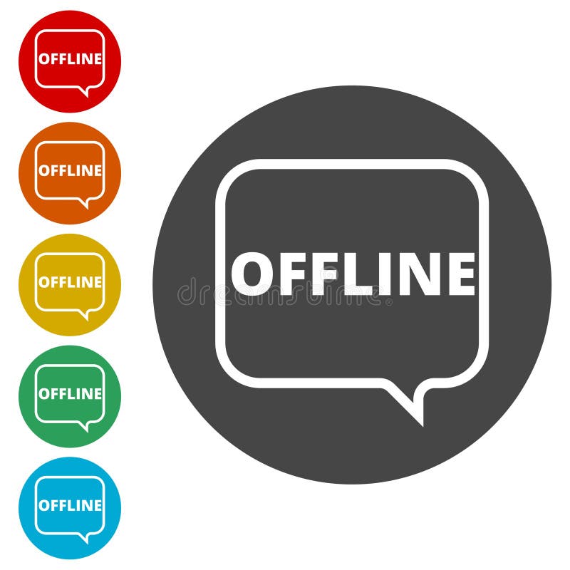 Online Offline Chat, Support, Help Icon Stock Illustration ...