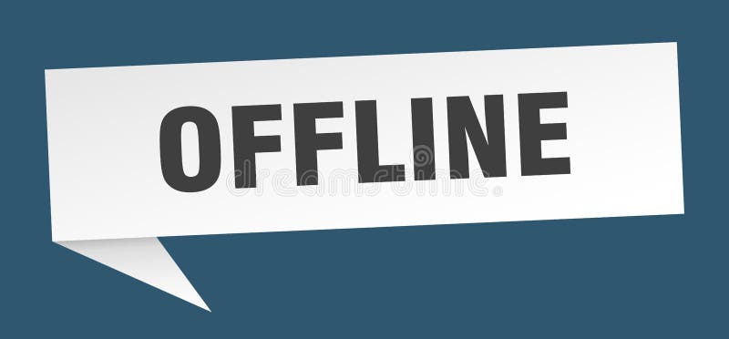 Offline Speech Bubble. Offline Ribbon Sign Stock Vector - Illustration ...