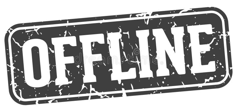 Offline Rectangular Sign. Offline Stamp Stock Illustration ...