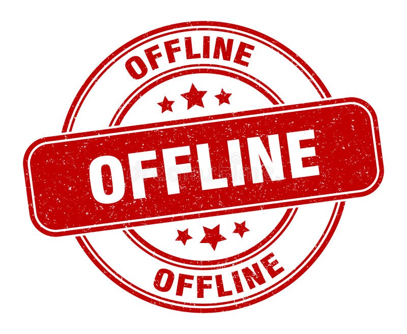 Offline Stamp. Offline Round Grunge Sign Stock Vector - Illustration of ...