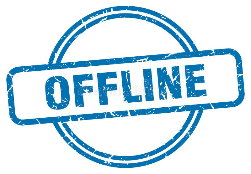 Offline stock vector. Illustration of sign, banner, sticker - 124314769