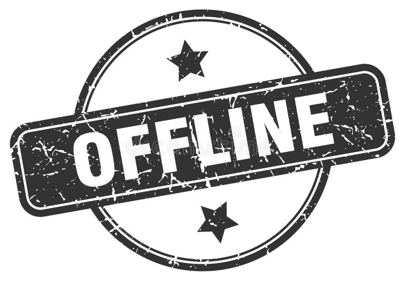 Offline Stamp. Offline Round Grunge Sign Stock Vector - Illustration of ...