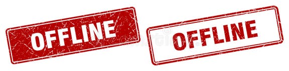 Offline Stamp Set. Offline Square Grunge Sign Stock Vector ...