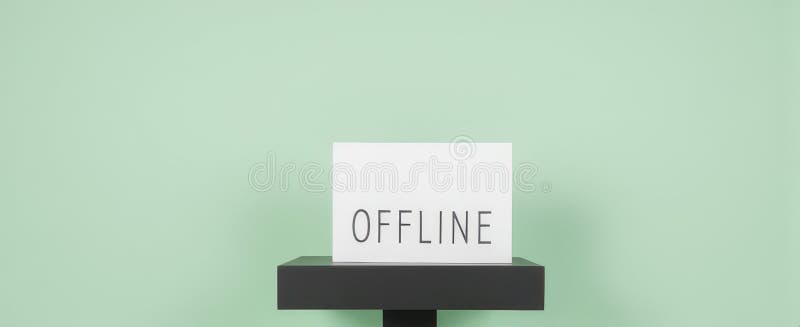 Offline Status Display in Minimalist Office Space Stock Photo - Image ...