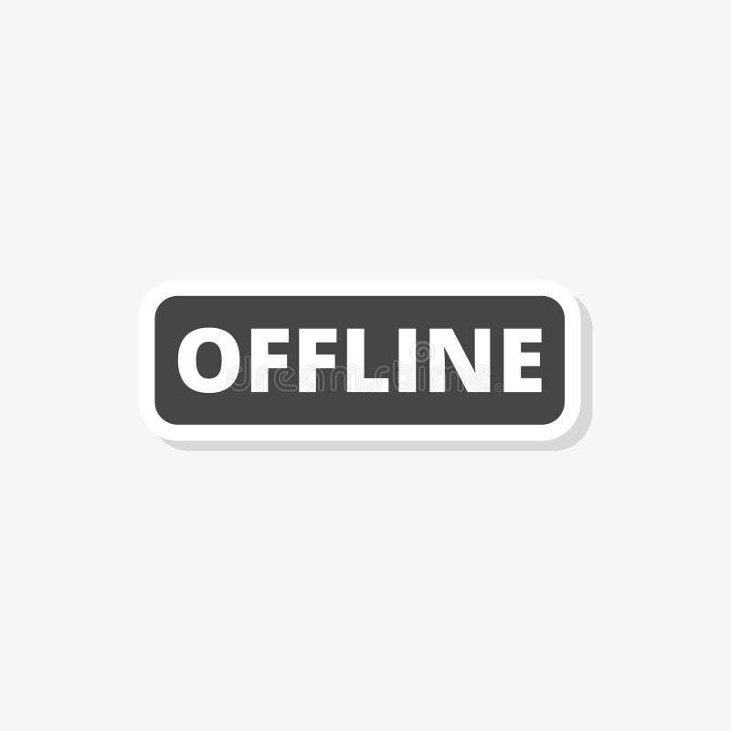 Offline Icon with Long Shadow Stock Illustration - Illustration of ...