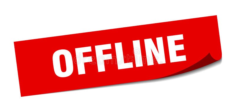 Offline stock vector. Illustration of sign, banner, sticker - 124314769