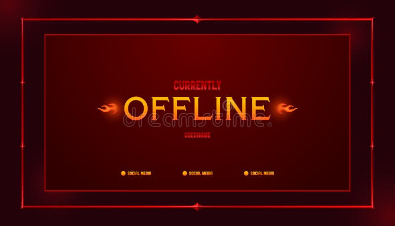 Offline Stream Banner Design Stock Vector - Illustration of background ...
