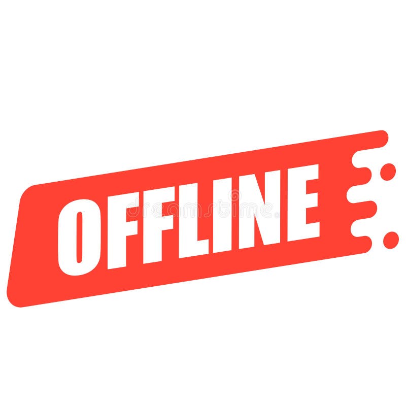 Offline Symbol on the Emblem. No Connection Symbol Stock Vector ...