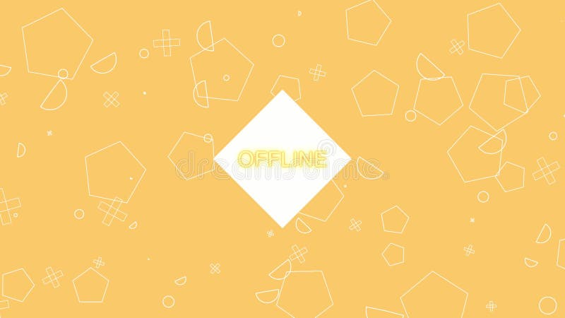 Offline Text on Orange Seamless Loop Background Stock Footage - Video ...