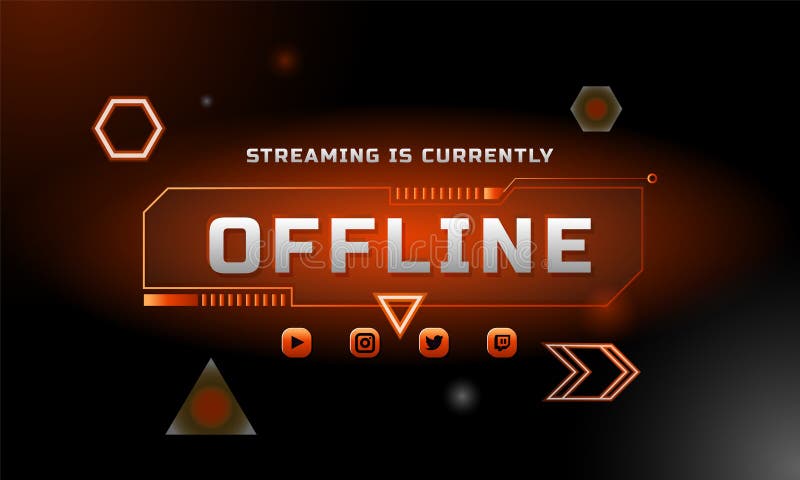 Offline Twitch Banner Gamer Style Illustration Stock Vector ...