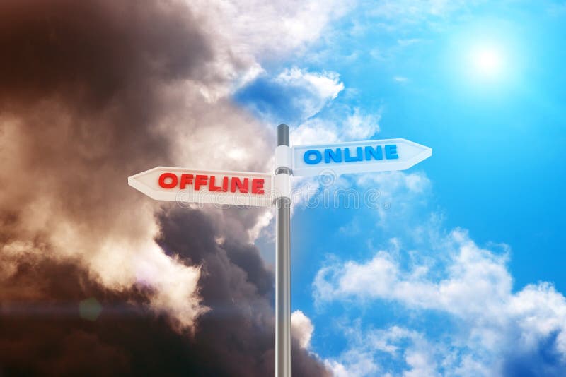 Online and offline stock illustration. Illustration of offline - 22547675