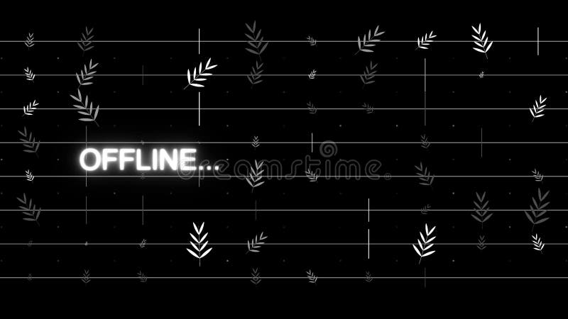 Offline White Text on Black Seamless Loop Background Stock Video ...