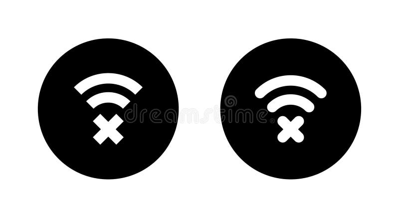 Connect and Disconnect Wifi Icon in Line Style. Wireless Network Vector ...