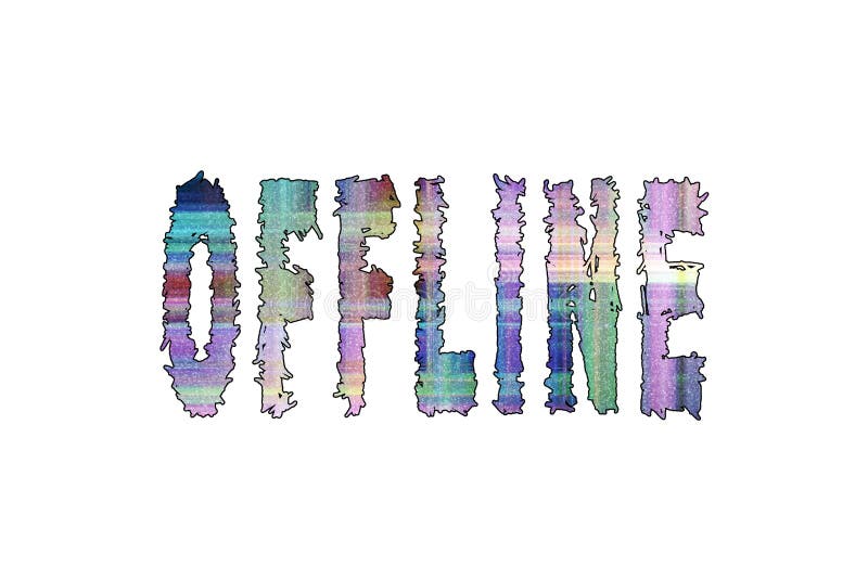 Offline Word, Banner, Poster and Sticker Stock Illustration ...