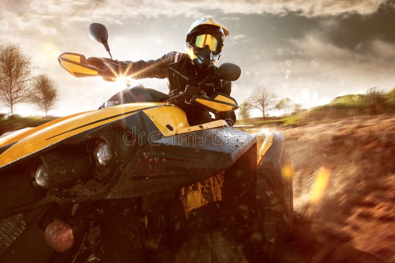 Offroad ATV Drive stock photo. Image of offroad, quad - 168617804
