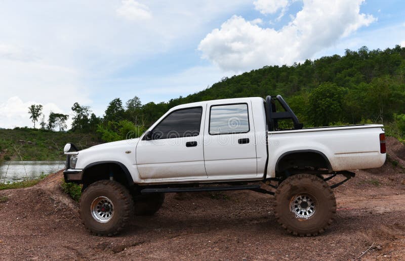 Offroad pickup stock image. Image of pick, silver, movement - 74009505