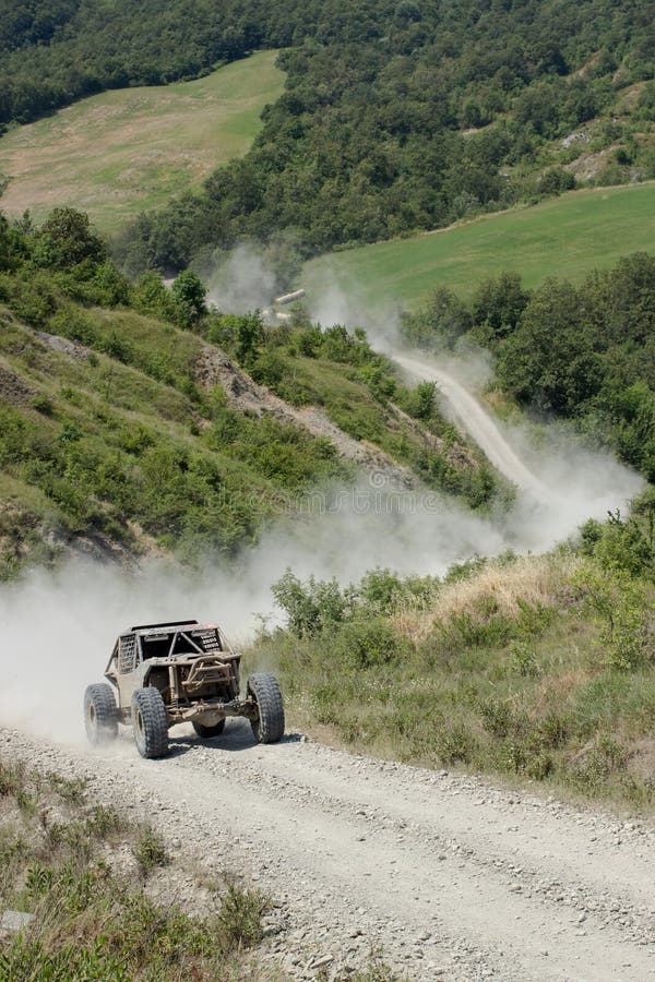 Speed Offroad Rising Dust on Track Stock Image - Image of competition ...
